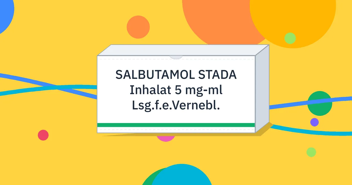 Symbolbild: Packung mit der Aufschrift SALBUTAMOL STADA Inhalat 5 mg-ml Lsg.f.e.Vernebl. (PZN 08730399) – Verfügbarkeit und Bezug in Apotheken in Frankfurt am Main