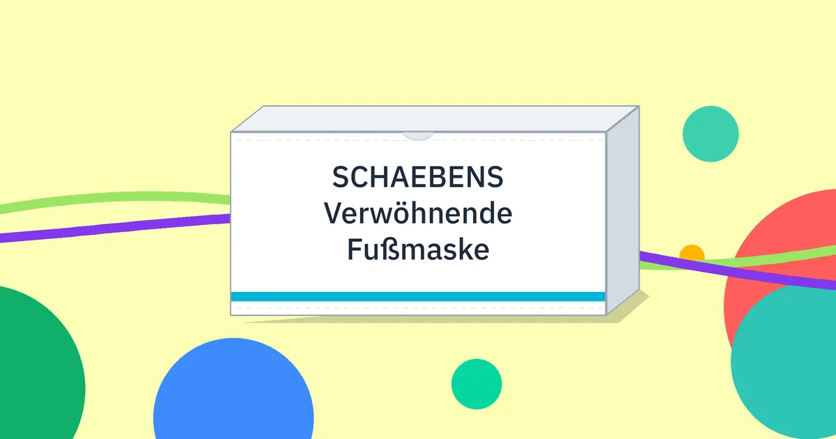 Symbolbild: Packung mit der Aufschrift SCHAEBENS Verwöhnende Fußmaske (PZN 20539209) – Verfügbarkeit und Bezug in Apotheken in Frankfurt am Main