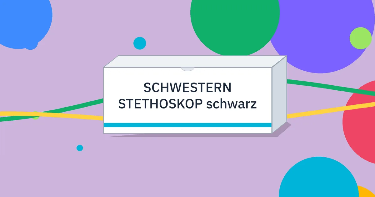 Symbolbild: Packung mit der Aufschrift SCHWESTERN STETHOSKOP schwarz (PZN 00917365) – Verfügbarkeit und Bezug in Apotheken in Frankfurt am Main