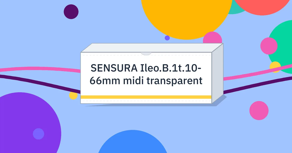 Symbolbild: Packung mit der Aufschrift SENSURA Ileo.B.1t.10-66mm midi transparent (PZN 03029458) – Verfügbarkeit und Bezug in Apotheken in Frankfurt am Main