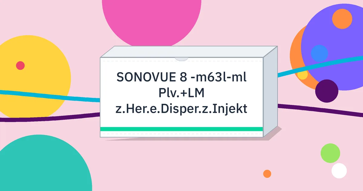 Symbolbild: Packung mit der Aufschrift SONOVUE 8 -m63l-ml Plv.+LM z.Her.e.Disper.z.Injekt (PZN 18712089) – Verfügbarkeit und Bezug in Apotheken in Frankfurt am Main