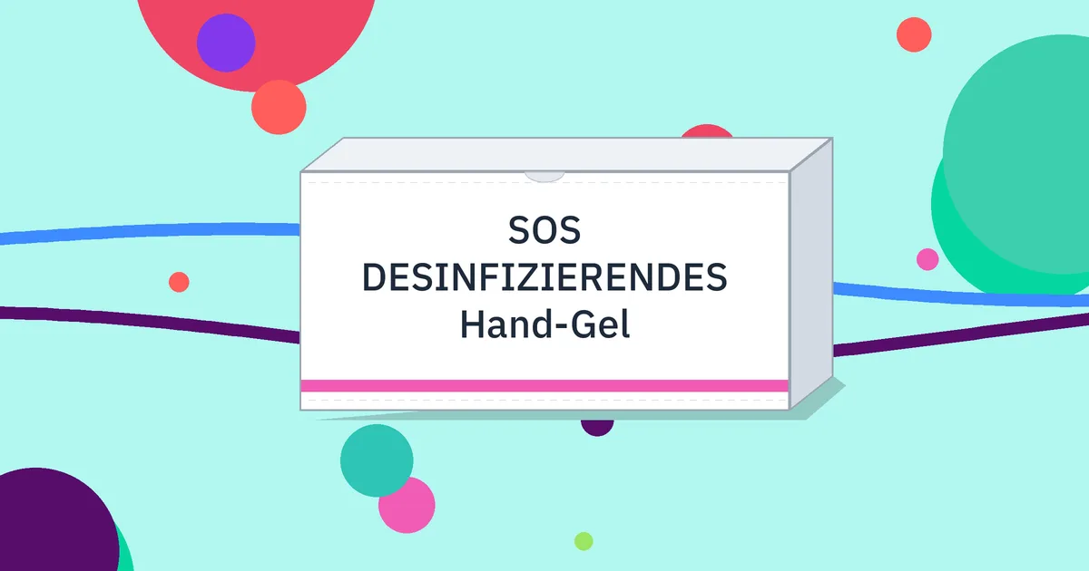 Symbolbild: Packung mit der Aufschrift SOS DESINFIZIERENDES Hand-Gel (PZN 13839282) – Verfügbarkeit und Bezug in Apotheken in Frankfurt am Main