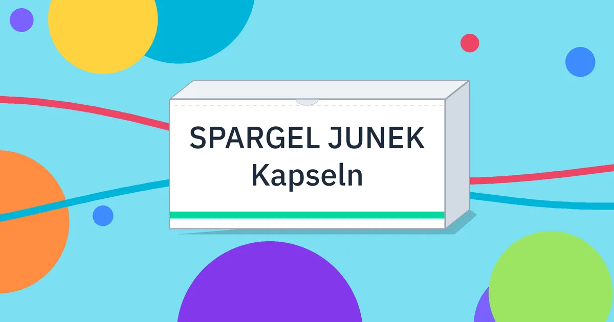 Symbolbild: Packung mit der Aufschrift SPARGEL JUNEK Kapseln (PZN 01079475) – Verfügbarkeit und Bezug in Apotheken in Frankfurt am Main