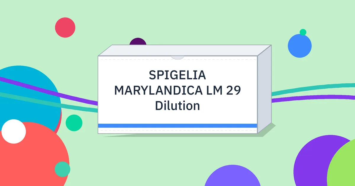 Symbolbild: Packung mit der Aufschrift SPIGELIA MARYLANDICA LM 29 Dilution (PZN 13195790) – Verfügbarkeit und Bezug in Apotheken in Frankfurt am Main