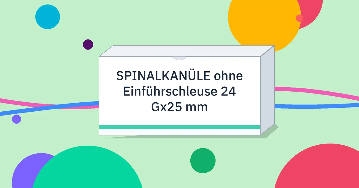 Symbolbild: Packung mit der Aufschrift SPINALKANÜLE ohne Einführschleuse 24 Gx25 mm (PZN 03949549) – Verfügbarkeit und Bezug in Apotheken in Frankfurt am Main