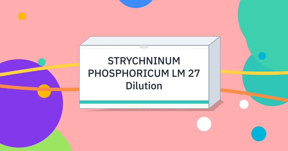Symbolbild: Packung mit der Aufschrift STRYCHNINUM PHOSPHORICUM LM 27 Dilution (PZN 13207375) – Verfügbarkeit und Bezug in Apotheken in Frankfurt am Main