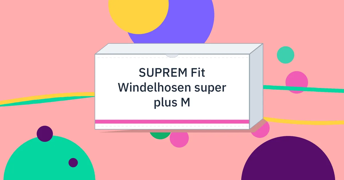 Symbolbild: Packung mit der Aufschrift SUPREM Fit Windelhosen super plus M (PZN 08835253) – Verfügbarkeit und Bezug in Apotheken in Frankfurt am Main