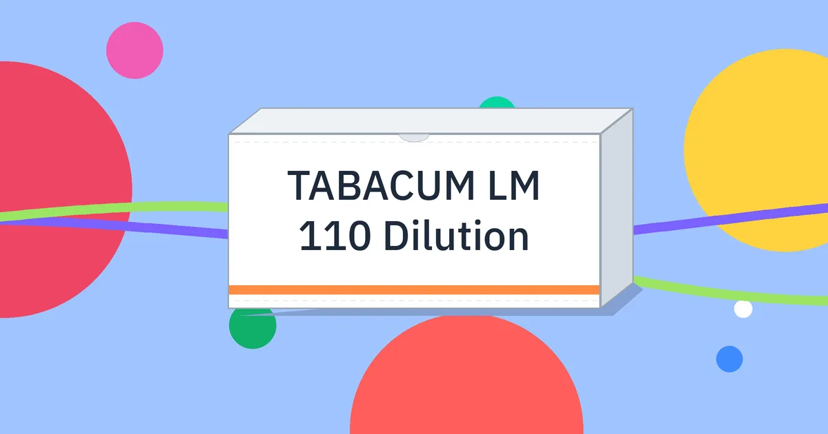 Symbolbild: Packung mit der Aufschrift TABACUM LM 110 Dilution (PZN 13212850) – Verfügbarkeit und Bezug in Apotheken in Frankfurt am Main