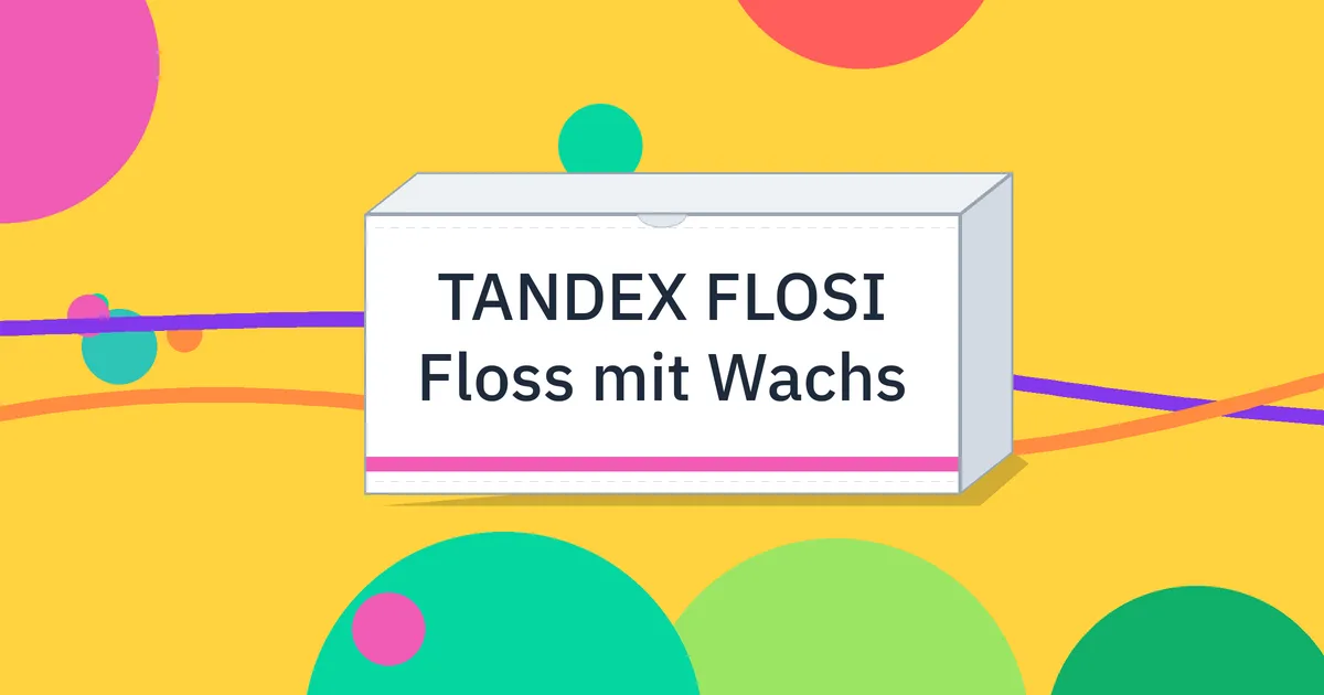 Symbolbild: Packung mit der Aufschrift TANDEX FLOSI Floss mit Wachs (PZN 16855637) – Verfügbarkeit und Bezug in Apotheken in Frankfurt am Main