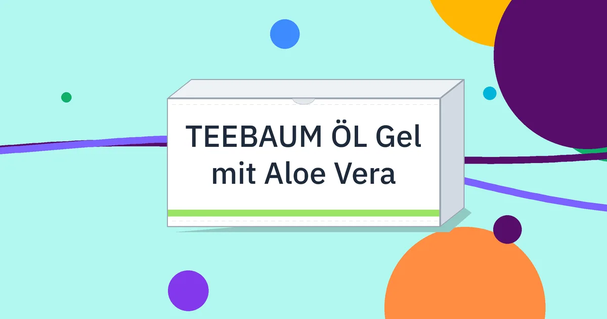 Symbolbild: Packung mit der Aufschrift TEEBAUM ÖL Gel mit Aloe Vera (PZN 19726604) – Verfügbarkeit und Bezug in Apotheken in Frankfurt am Main