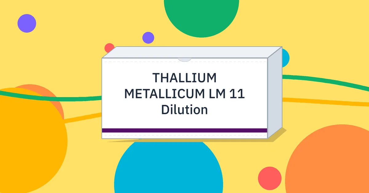 Symbolbild: Packung mit der Aufschrift THALLIUM METALLICUM LM 11 Dilution (PZN 13218410) – Verfügbarkeit und Bezug in Apotheken in Frankfurt am Main