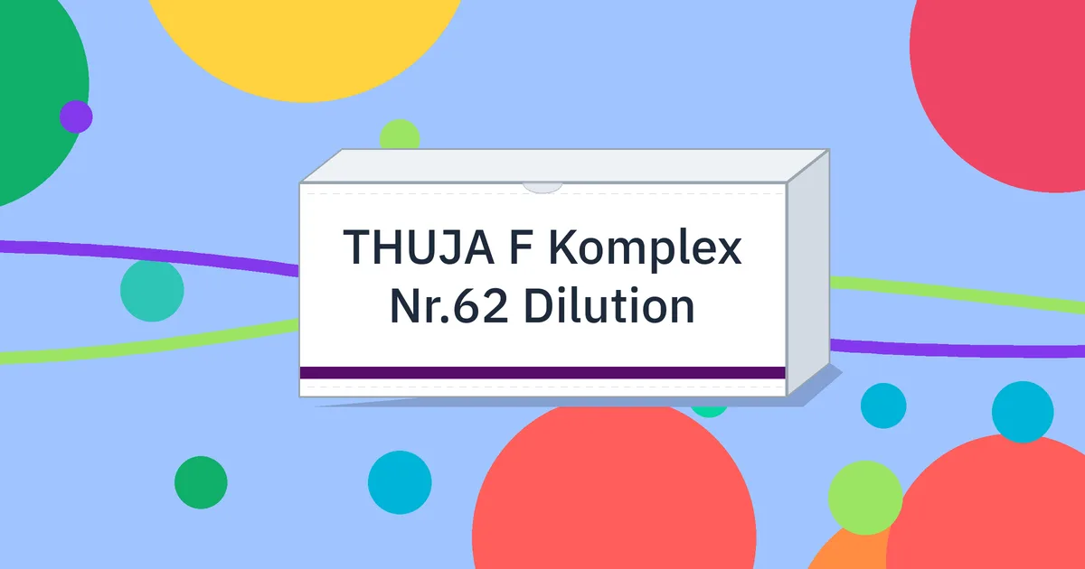 Symbolbild: Packung mit der Aufschrift THUJA F Komplex Nr.62 Dilution (PZN 04484437) – Verfügbarkeit und Bezug in Apotheken in Frankfurt am Main