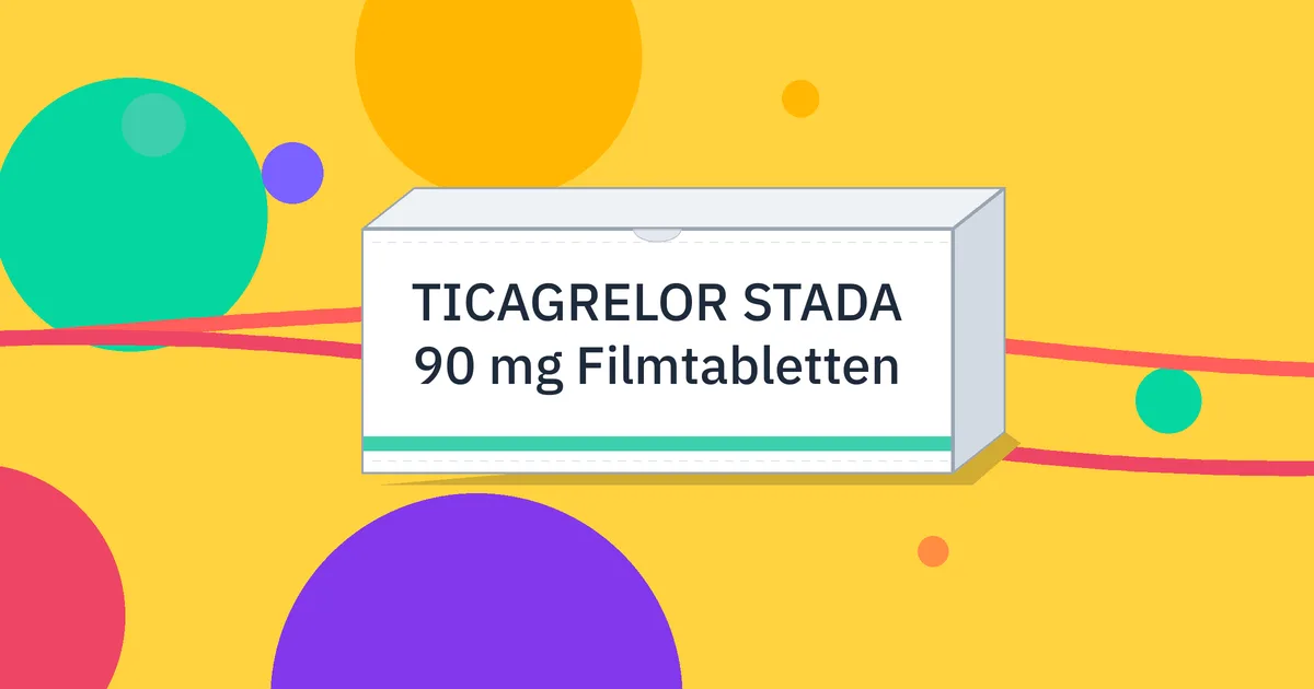 Symbolbild: Packung mit der Aufschrift TICAGRELOR STADA 90 mg Filmtabletten (PZN 18075599) – Verfügbarkeit und Bezug in Apotheken in Frankfurt am Main