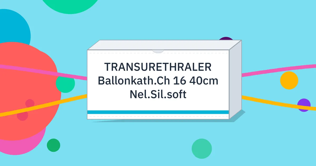 Symbolbild: Packung mit der Aufschrift TRANSURETHRALER Ballonkath.Ch 16 40cm Nel.Sil.soft (PZN 01149394) – Verfügbarkeit und Bezug in Apotheken in Frankfurt am Main