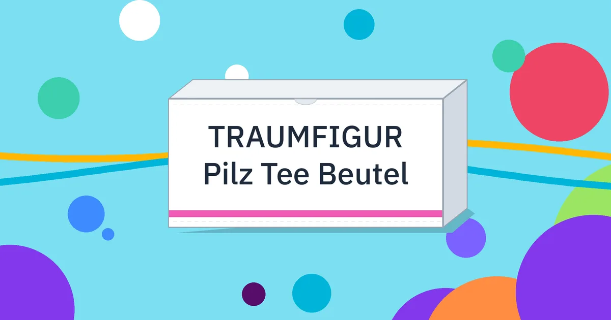 Symbolbild: Packung mit der Aufschrift TRAUMFIGUR Pilz Tee Beutel (PZN 07723115) – Verfügbarkeit und Bezug in Apotheken in Frankfurt am Main