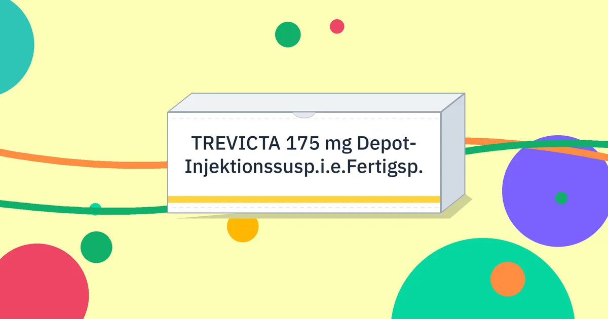 Symbolbild: Packung mit der Aufschrift TREVICTA 175 mg Depot-Injektionssusp.i.e.Fertigsp. (PZN 19951301) – Verfügbarkeit und Bezug in Apotheken in Frankfurt am Main