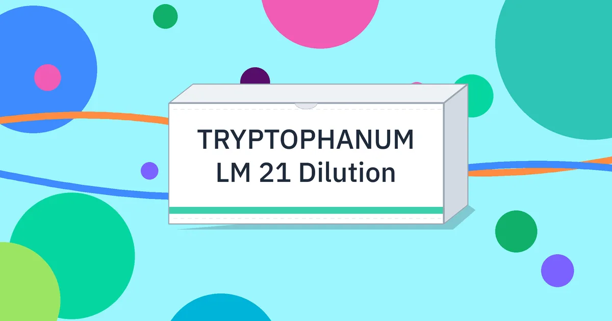 Symbolbild: Packung mit der Aufschrift TRYPTOPHANUM LM 21 Dilution (PZN 13253607) – Verfügbarkeit und Bezug in Apotheken in Frankfurt am Main