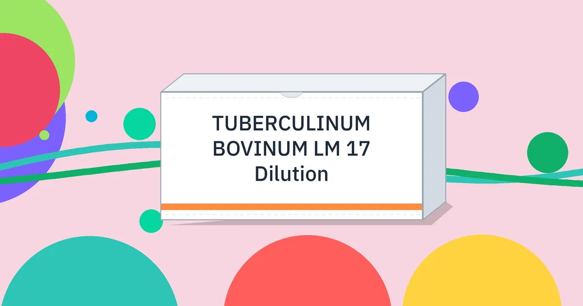 Symbolbild: Packung mit der Aufschrift TUBERCULINUM BOVINUM LM 17 Dilution (PZN 13253990) – Verfügbarkeit und Bezug in Apotheken in Frankfurt am Main