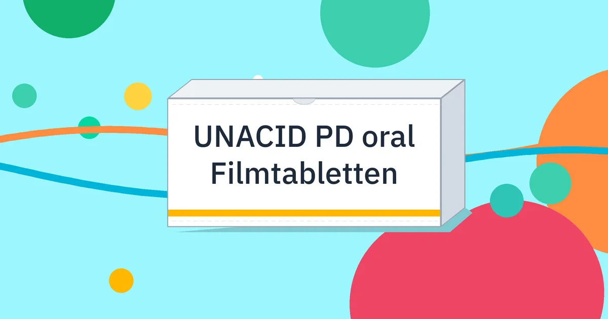 Symbolbild: Packung mit der Aufschrift UNACID PD oral Filmtabletten (PZN 03751706) – Verfügbarkeit und Bezug in Apotheken in Frankfurt am Main