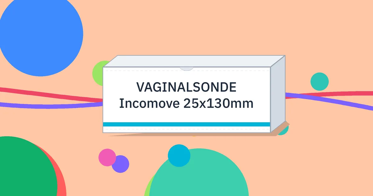 Symbolbild: Packung mit der Aufschrift VAGINALSONDE Incomove 25x130mm (PZN 04982394) – Verfügbarkeit und Bezug in Apotheken in Frankfurt am Main
