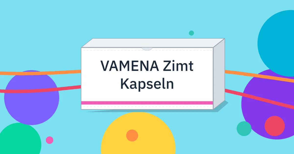 Symbolbild: Packung mit der Aufschrift VAMENA Zimt Kapseln (PZN 12741747) – Verfügbarkeit und Bezug in Apotheken in Frankfurt am Main