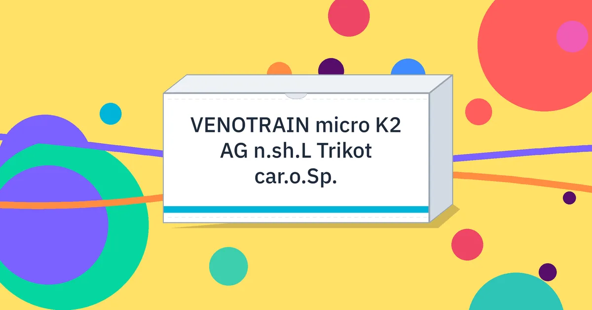 Symbolbild: Packung mit der Aufschrift VENOTRAIN micro K2 AG n.sh.L Trikot car.o.Sp. (PZN 02367147) – Verfügbarkeit und Bezug in Apotheken in Frankfurt am Main