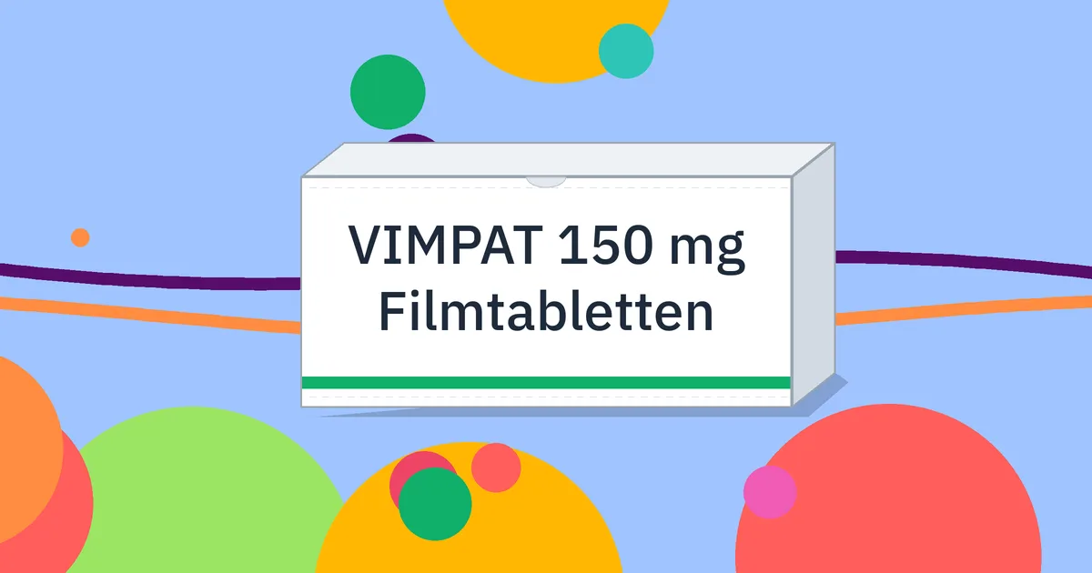 Symbolbild: Packung mit der Aufschrift VIMPAT 150 mg Filmtabletten (PZN 02538057) – Verfügbarkeit und Bezug in Apotheken in Frankfurt am Main