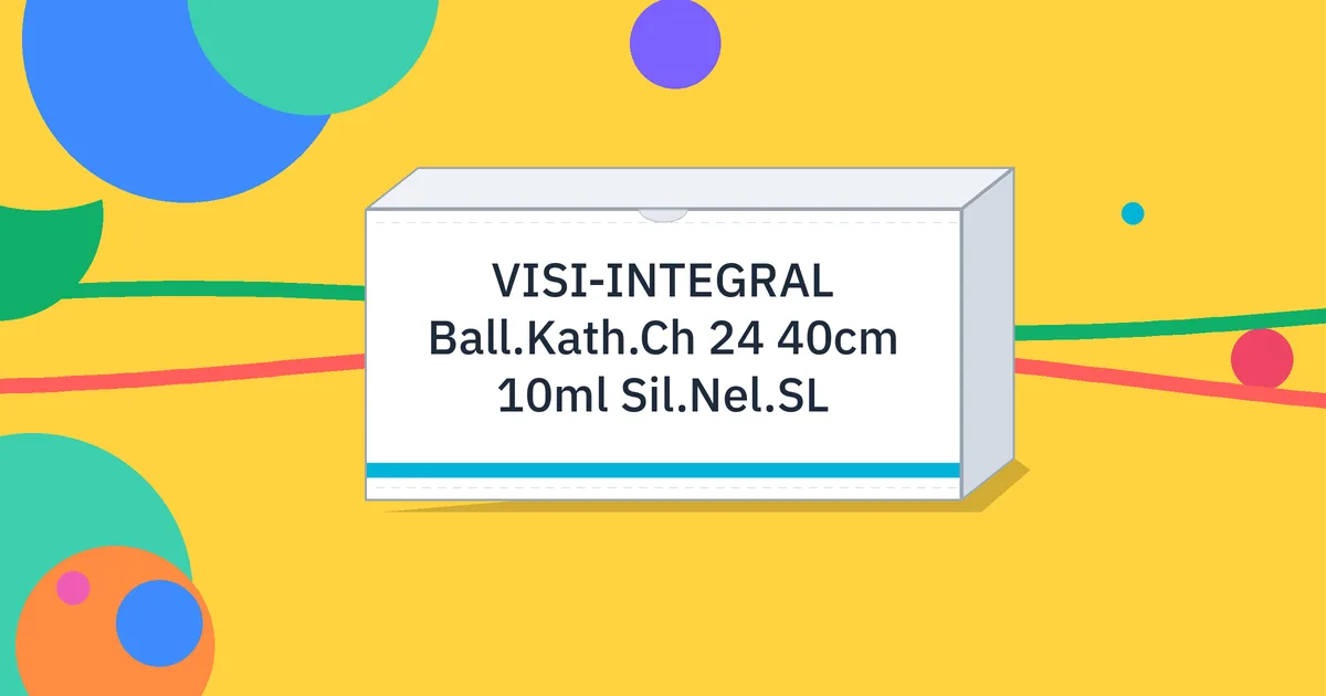 Symbolbild: Packung mit der Aufschrift VISI-INTEGRAL Ball.Kath.Ch 24 40cm 10ml Sil.Nel.SL (PZN 18305898) – Verfügbarkeit und Bezug in Apotheken in Frankfurt am Main