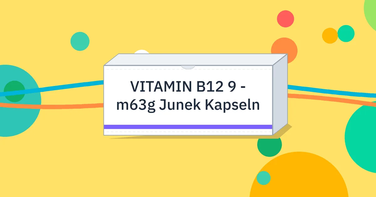 Symbolbild: Packung mit der Aufschrift VITAMIN B12 9 -m63g Junek Kapseln (PZN 04132141) – Verfügbarkeit und Bezug in Apotheken in Frankfurt am Main