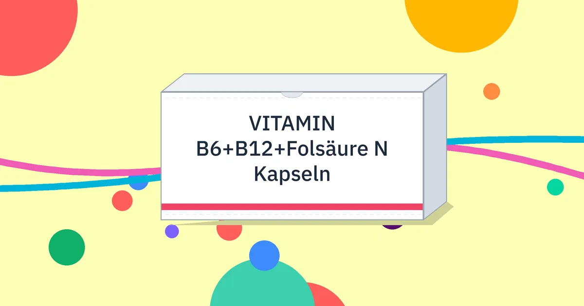 Symbolbild: Packung mit der Aufschrift VITAMIN B6+B12+Folsäure N Kapseln (PZN 12569254) – Verfügbarkeit und Bezug in Apotheken in Frankfurt am Main