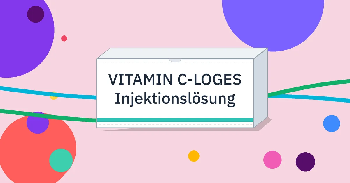 Symbolbild: Packung mit der Aufschrift VITAMIN C-LOGES Injektionslösung (PZN 02841318) – Verfügbarkeit und Bezug in Apotheken in Frankfurt am Main