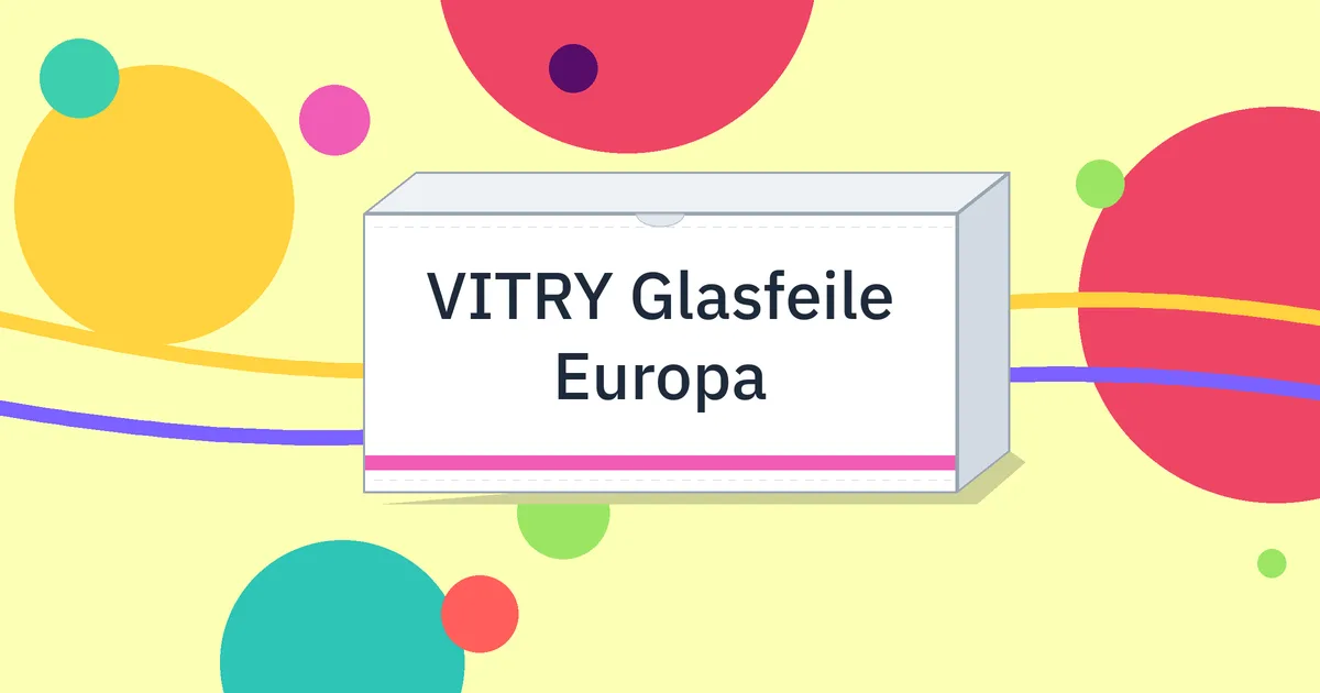 Symbolbild: Packung mit der Aufschrift VITRY Glasfeile Europa (PZN 05101266) – Verfügbarkeit und Bezug in Apotheken in Frankfurt am Main