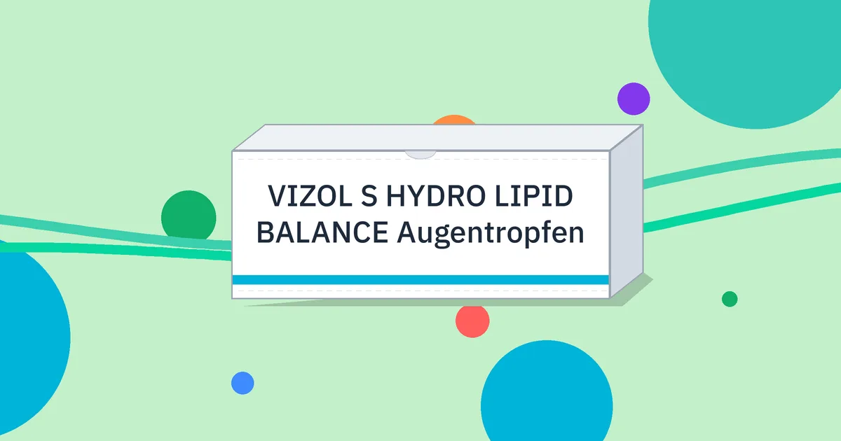 Symbolbild: Packung mit der Aufschrift VIZOL S HYDRO LIPID BALANCE Augentropfen (PZN 19924758) – Verfügbarkeit und Bezug in Apotheken in Frankfurt am Main