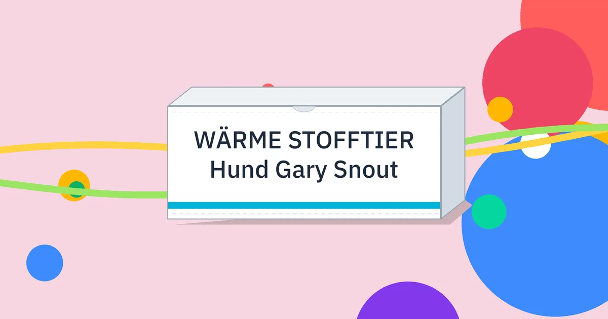 Symbolbild: Packung mit der Aufschrift WÄRME STOFFTIER Hund Gary Snout (PZN 09707600) – Verfügbarkeit und Bezug in Apotheken in Frankfurt am Main