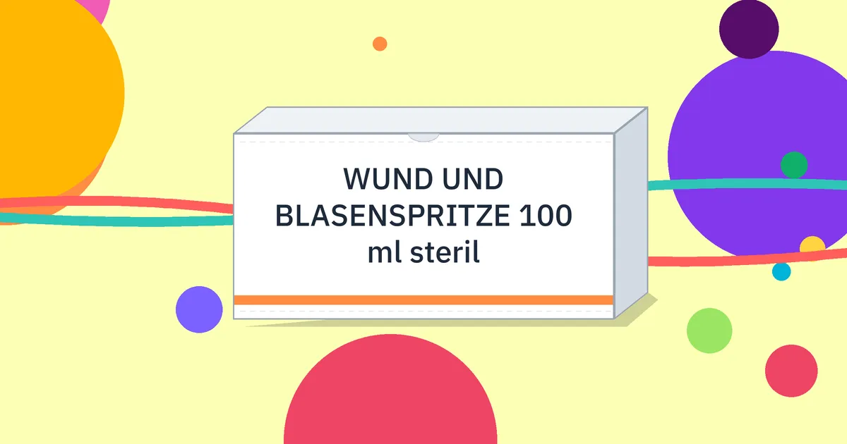Symbolbild: Packung mit der Aufschrift WUND UND BLASENSPRITZE 100 ml steril (PZN 10082915) – Verfügbarkeit und Bezug in Apotheken in Frankfurt am Main