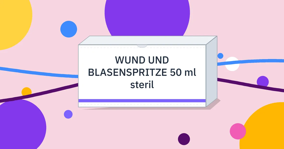 Symbolbild: Packung mit der Aufschrift WUND UND BLASENSPRITZE 50 ml steril (PZN 02740758) – Verfügbarkeit und Bezug in Apotheken in Frankfurt am Main