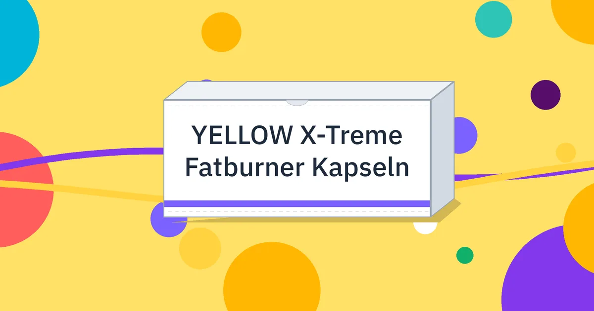Symbolbild: Packung mit der Aufschrift YELLOW X-Treme Fatburner Kapseln (PZN 07266037) – Verfügbarkeit und Bezug in Apotheken in Frankfurt am Main