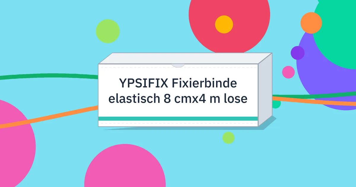 Symbolbild: Packung mit der Aufschrift YPSIFIX Fixierbinde elastisch 8 cmx4 m lose (PZN 12603465) – Verfügbarkeit und Bezug in Apotheken in Frankfurt am Main