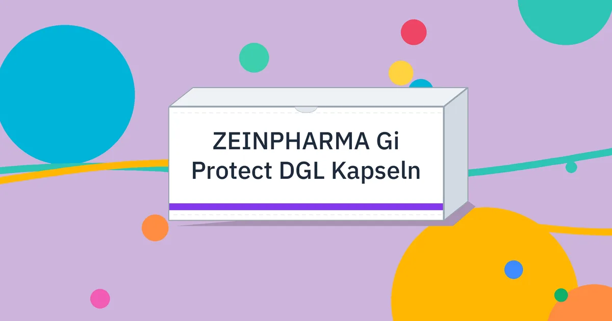 Symbolbild: Packung mit der Aufschrift ZEINPHARMA Gi Protect DGL Kapseln (PZN 17240286) – Verfügbarkeit und Bezug in Apotheken in Frankfurt am Main
