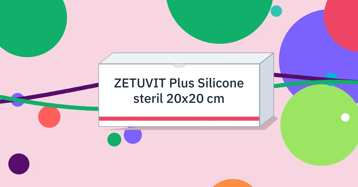 Symbolbild: Packung mit der Aufschrift ZETUVIT Plus Silicone steril 20x20 cm (PZN 20347473) – Verfügbarkeit und Bezug in Apotheken in Frankfurt am Main