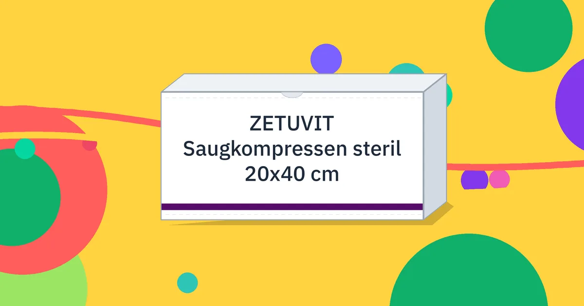Symbolbild: Packung mit der Aufschrift ZETUVIT Saugkompressen steril 20x40 cm (PZN 18717106) – Verfügbarkeit und Bezug in Apotheken in Frankfurt am Main