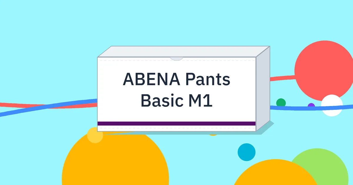 Symbolbild: Packung mit der Aufschrift ABENA Pants Basic M1 (PZN 20028130) – Verfügbarkeit und Bezug in Apotheken in Frankfurt am Main