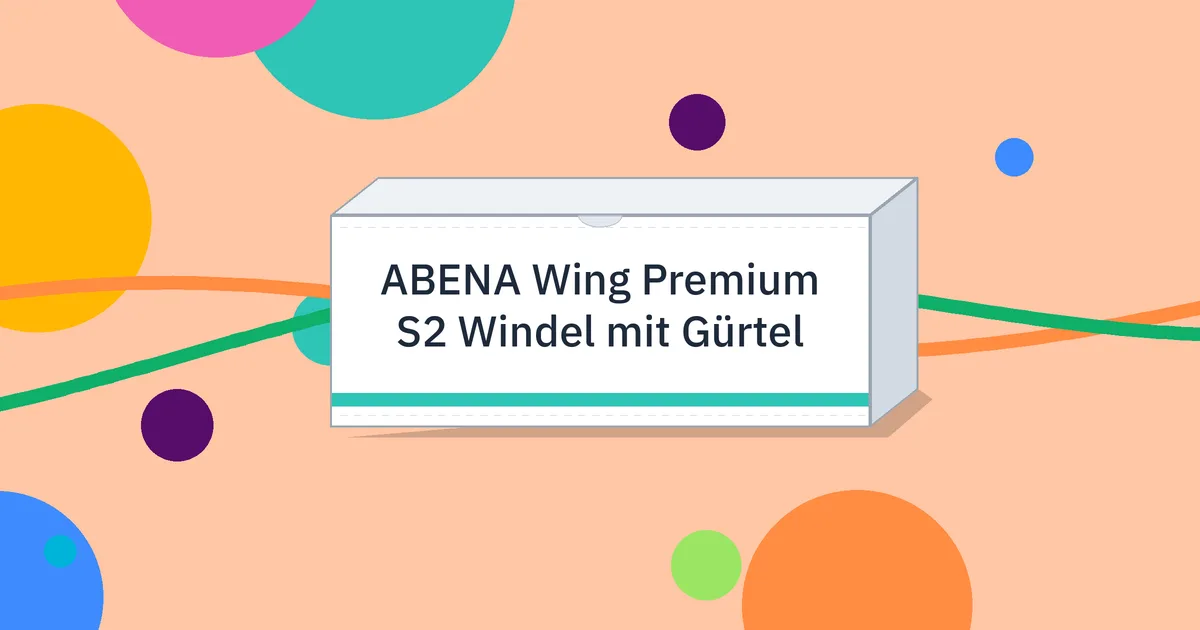 Symbolbild: Packung mit der Aufschrift ABENA Wing Premium S2 Windel mit Gürtel (PZN 17468693) – Verfügbarkeit und Bezug in Apotheken in Frankfurt am Main