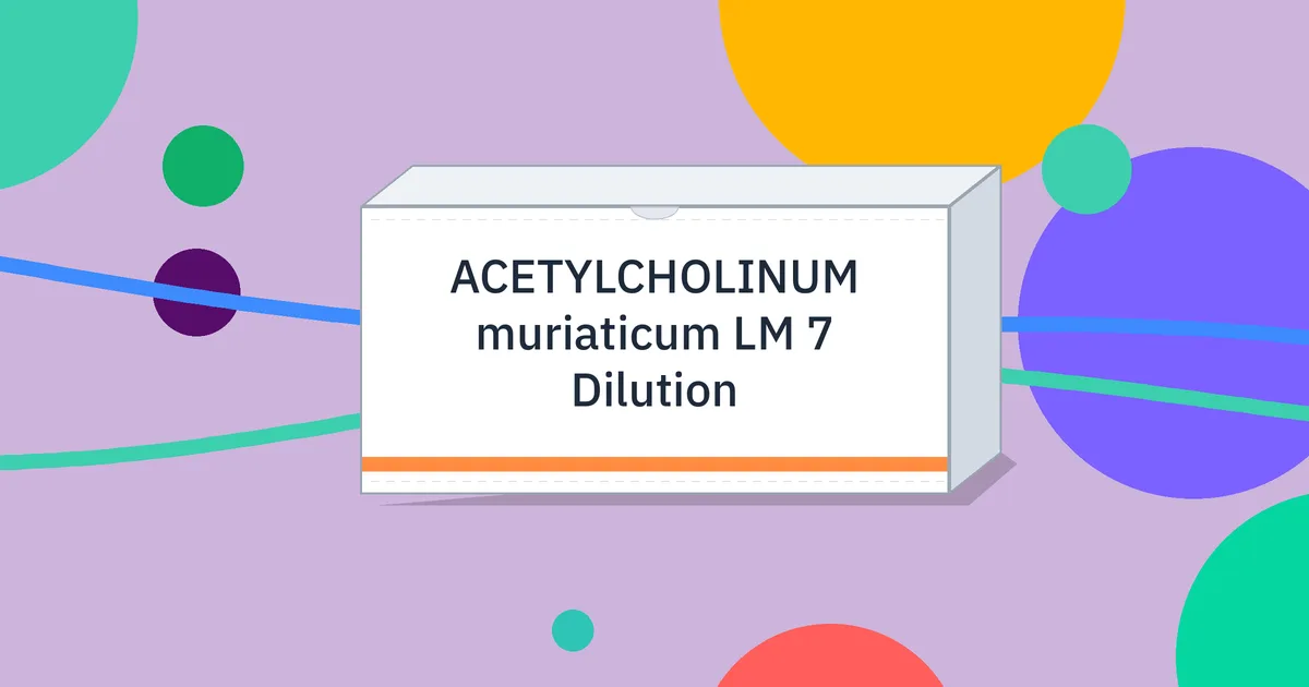 Symbolbild: Packung mit der Aufschrift ACETYLCHOLINUM muriaticum LM 7 Dilution (PZN 13265912) – Verfügbarkeit und Bezug in Apotheken in Frankfurt am Main