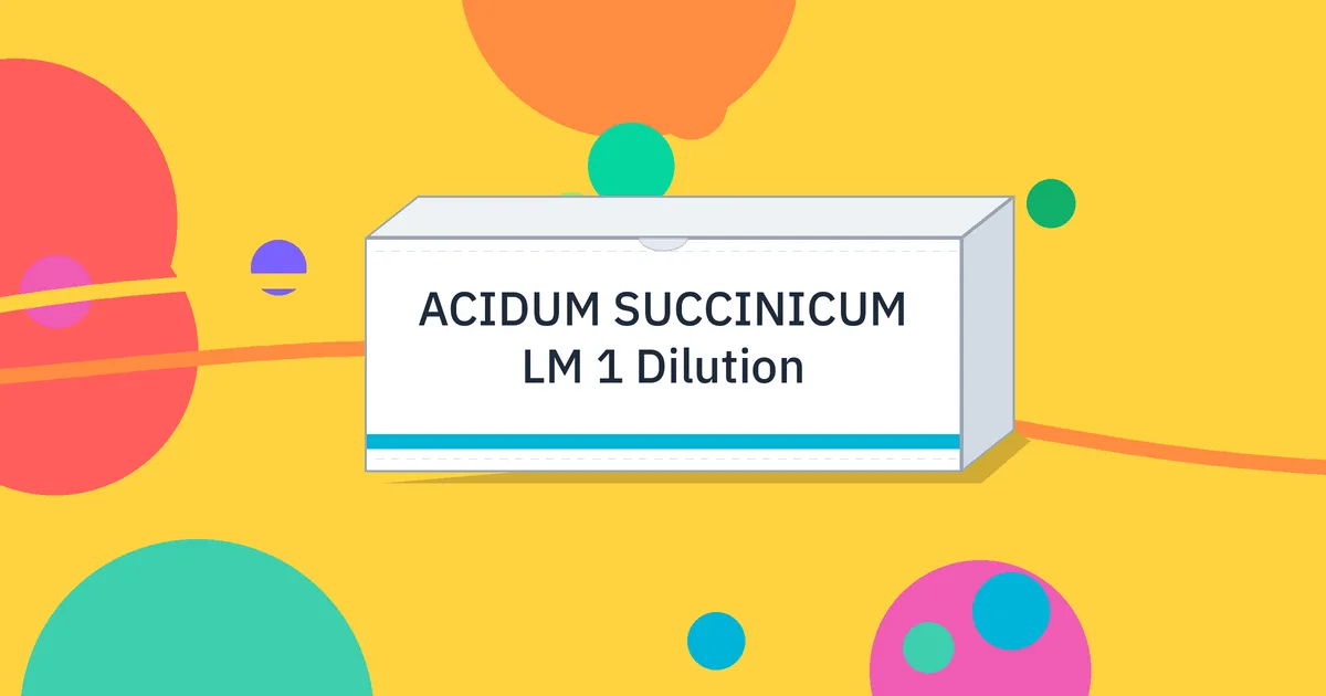 Symbolbild: Packung mit der Aufschrift ACIDUM SUCCINICUM LM 1 Dilution (PZN 13283560) – Verfügbarkeit und Bezug in Apotheken in Frankfurt am Main