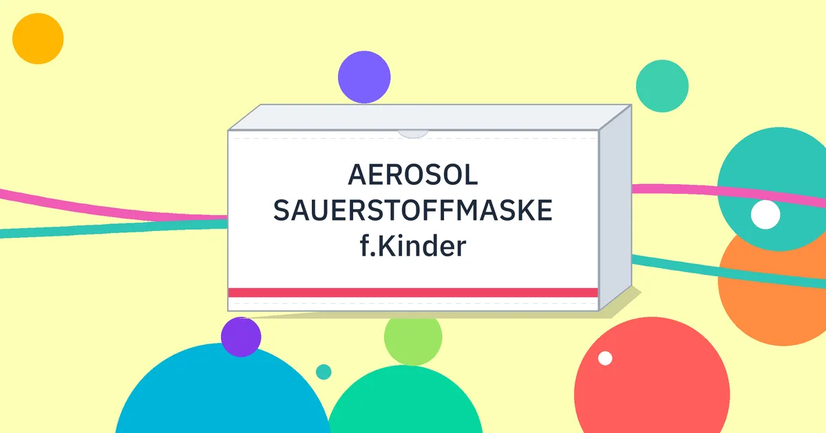Symbolbild: Packung mit der Aufschrift AEROSOL SAUERSTOFFMASKE f.Kinder (PZN 05352318) – Verfügbarkeit und Bezug in Apotheken in Frankfurt am Main