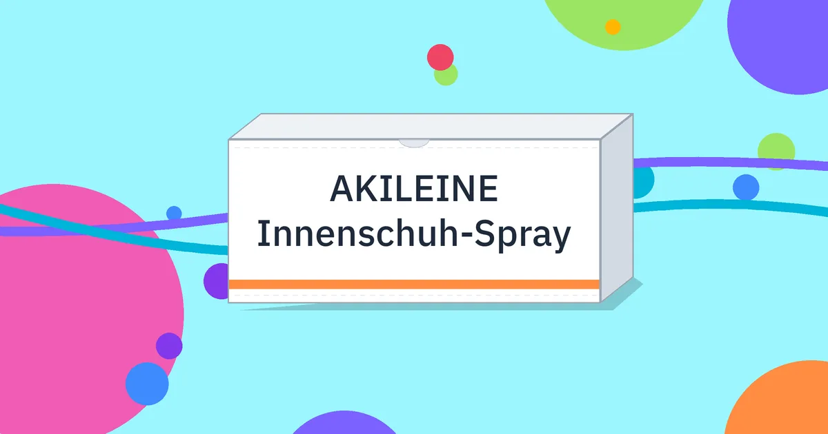 Symbolbild: Packung mit der Aufschrift AKILEINE Innenschuh-Spray (PZN 19376699) – Verfügbarkeit und Bezug in Apotheken in Frankfurt am Main