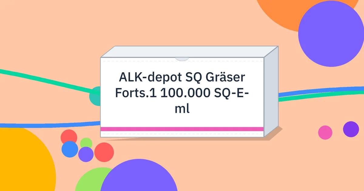Symbolbild: Packung mit der Aufschrift ALK-depot SQ Gräser Forts.1 100.000 SQ-E-ml (PZN 18053244) – Verfügbarkeit und Bezug in Apotheken in Frankfurt am Main