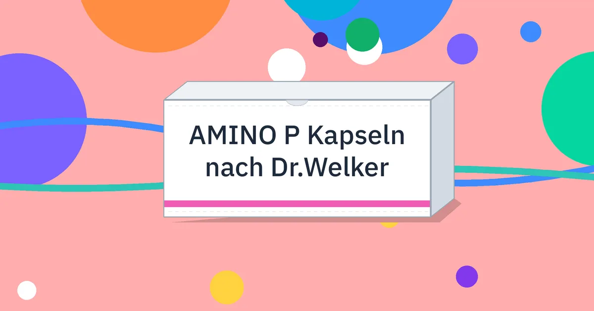 Symbolbild: Packung mit der Aufschrift AMINO P Kapseln nach Dr.Welker (PZN 01035101) – Verfügbarkeit und Bezug in Apotheken in Frankfurt am Main