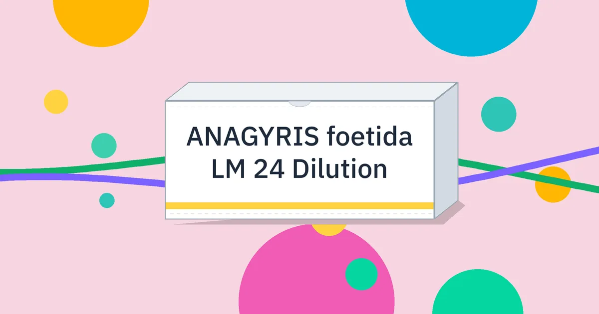 Symbolbild: Packung mit der Aufschrift ANAGYRIS foetida LM 24 Dilution (PZN 13328475) – Verfügbarkeit und Bezug in Apotheken in Frankfurt am Main